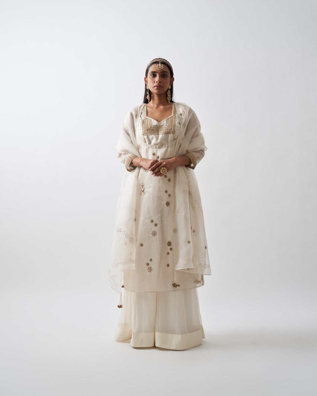 TARINI OFF WHITE KALIDAR SHARARA – Rhua Online